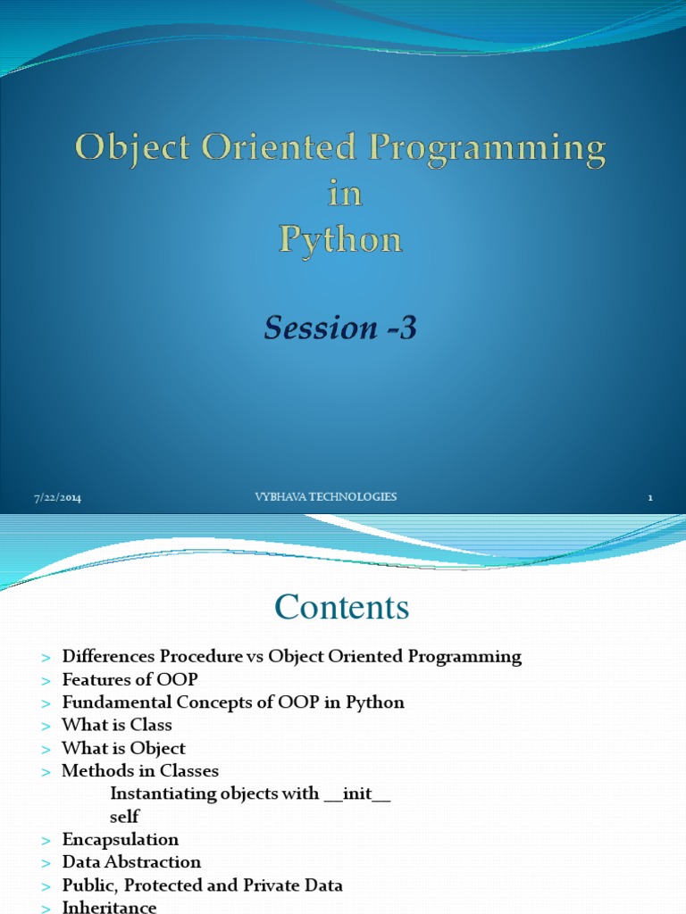 Oop Python | Download Free PDF | Object Oriented Programming | Method ...