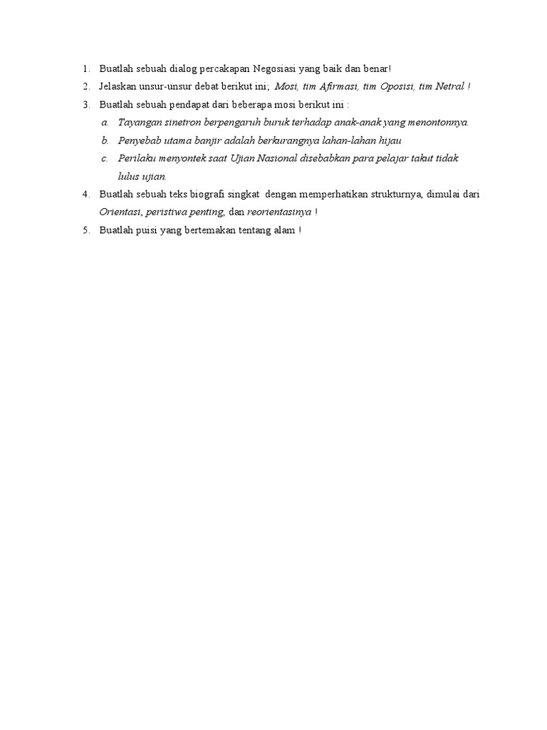 Buatlah Sebuah Dialog Percakapan Negosiasi Yang Baik Dan Benar | PDF