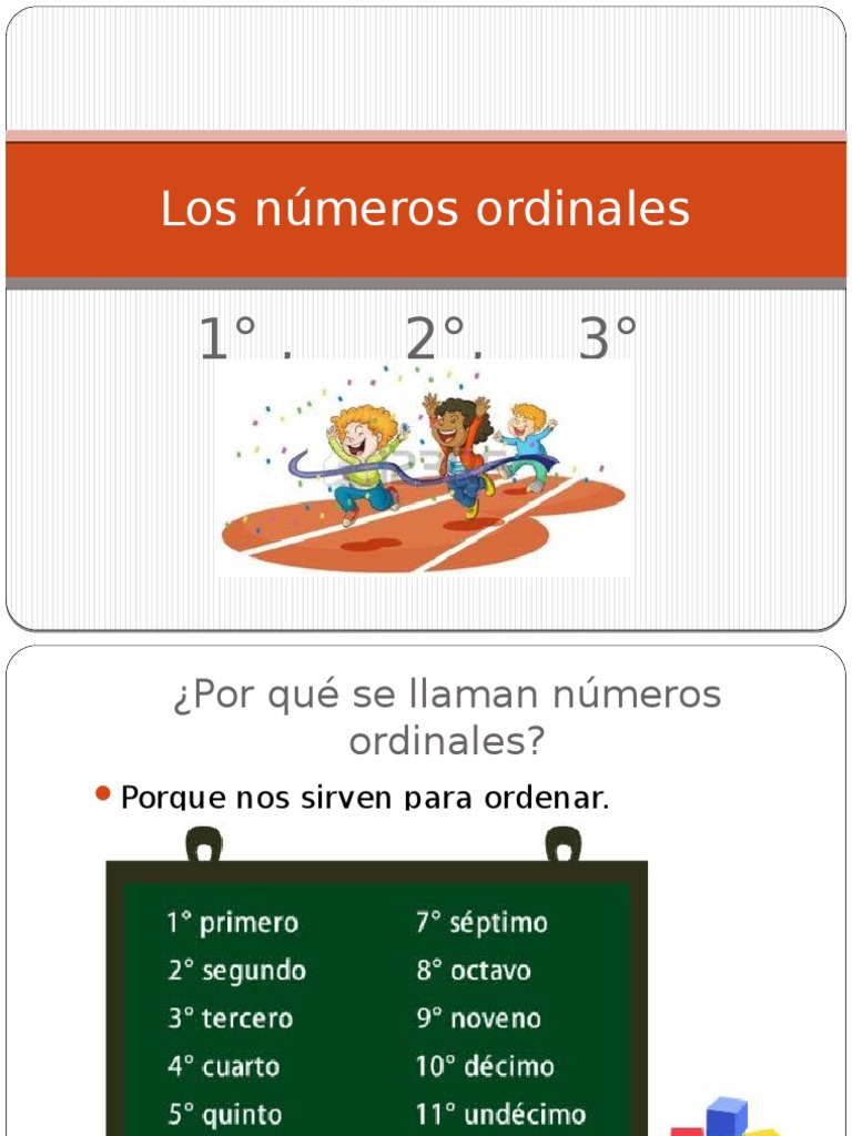 Los Números Ordinales 1 Basico | PDF