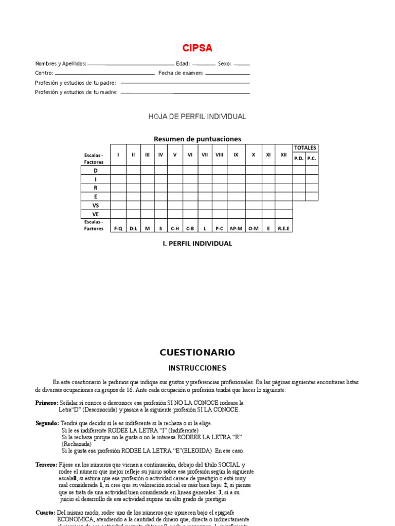 CIPSA | PDF | Maestros | Salud y bienestar