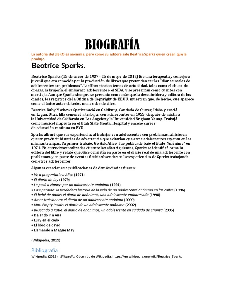 BIOGRAFÍA LIBRO | PDF