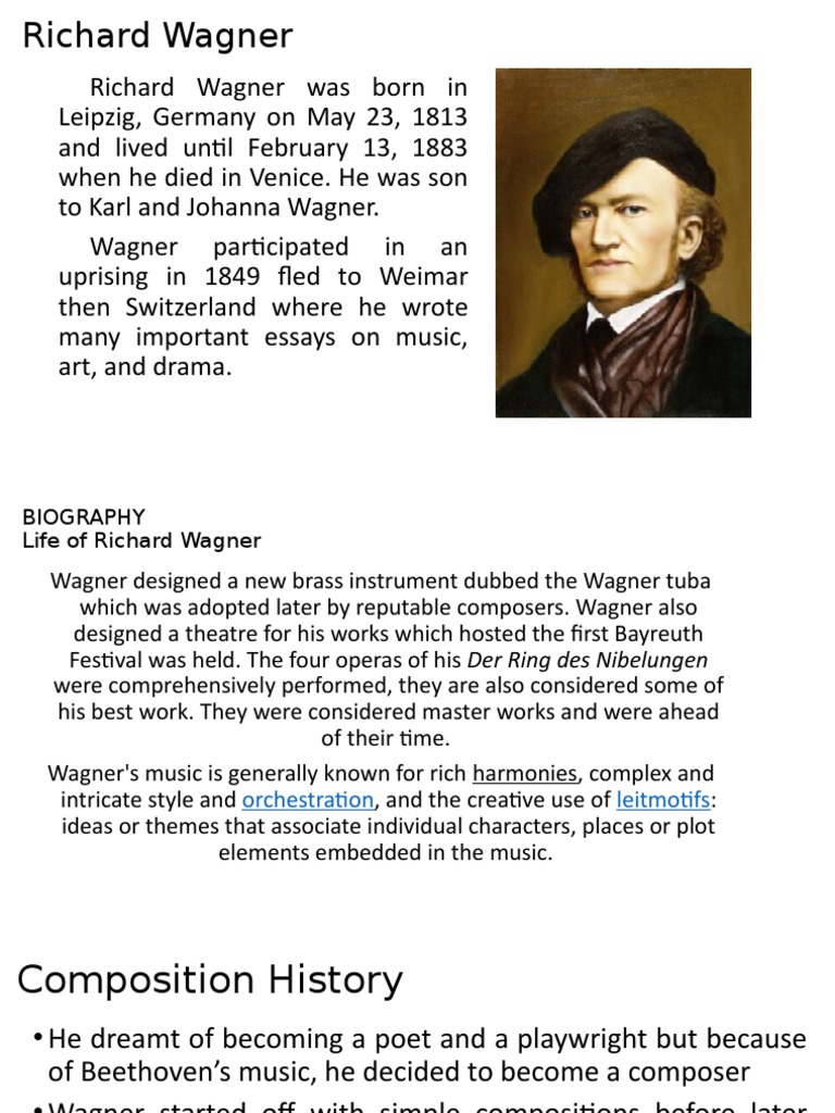 Richard Wagner: Life and Compositions | PDF | Richard Wagner | Giacomo ...