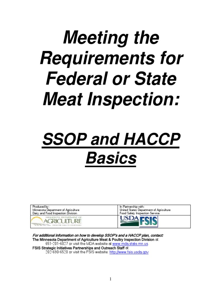 Haccp Amp Ssop Manual PDF | PDF | Hazard Analysis And Critical Control ...