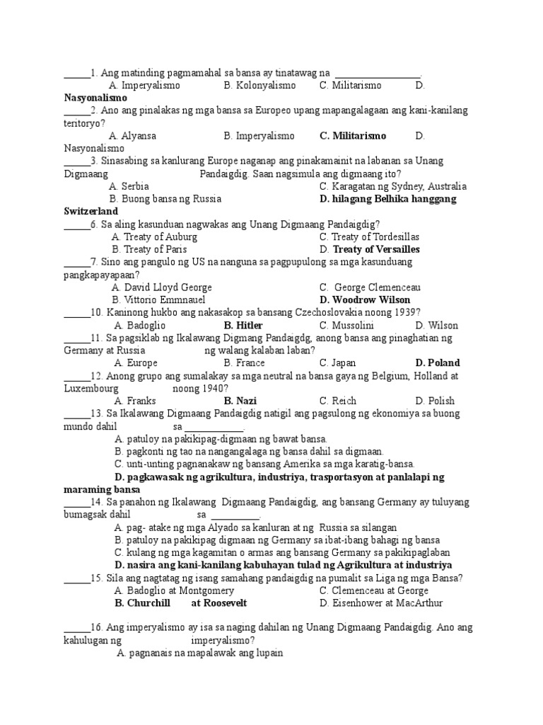 Long Test AP | PDF