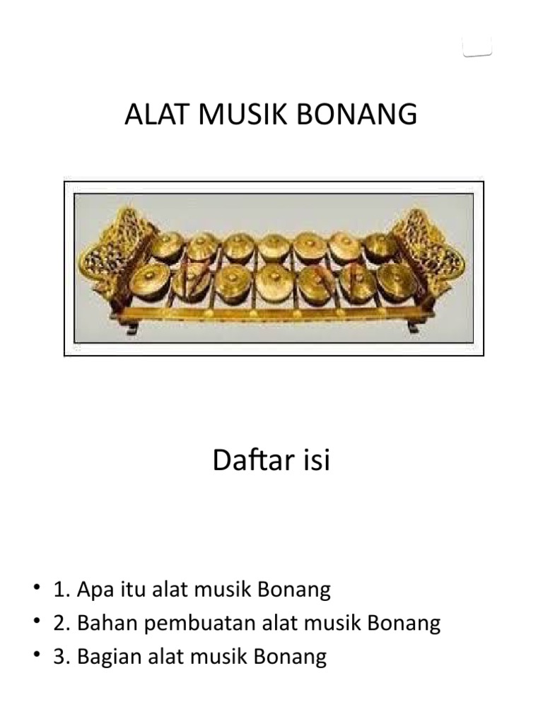 Alat Musik Bonang | PDF | Griya & Taman