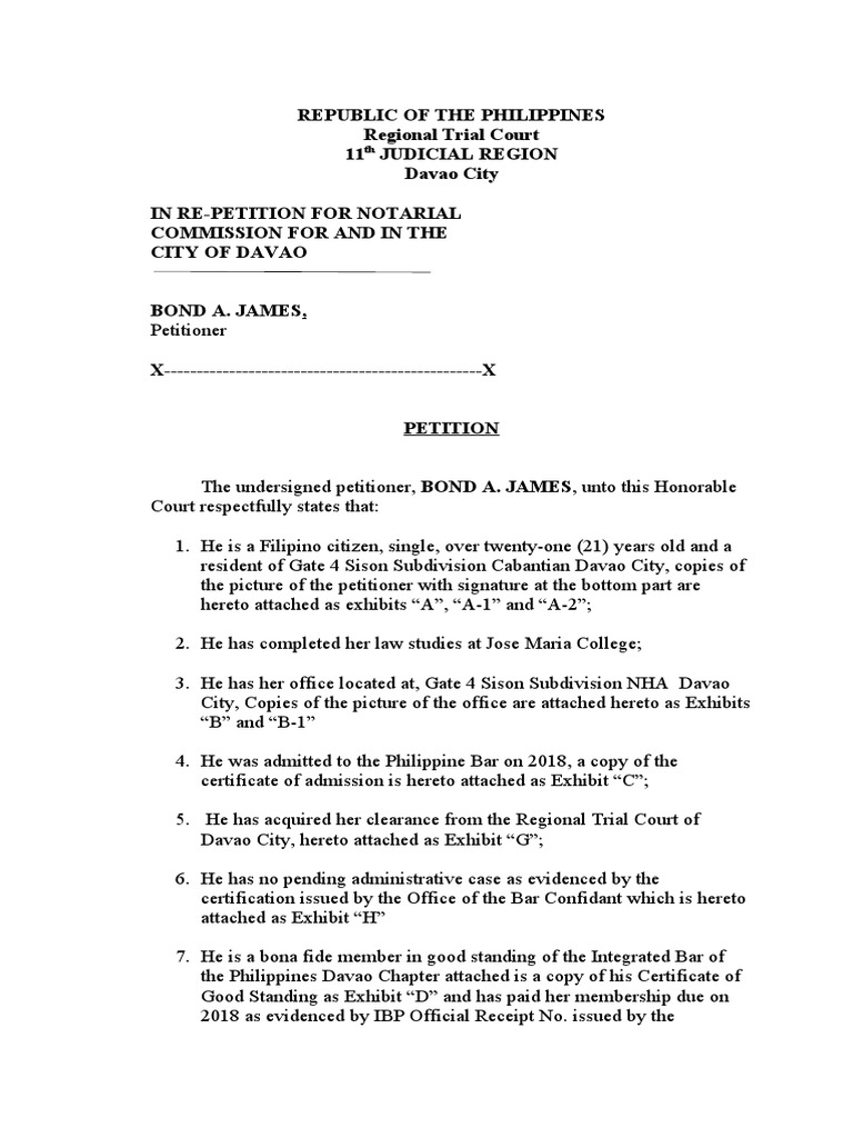 8 Petition-For-Notarial-Commission | PDF | Notary Public | Judiciaries