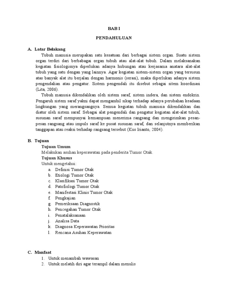 Makalah Tumor Otak-1 | PDF