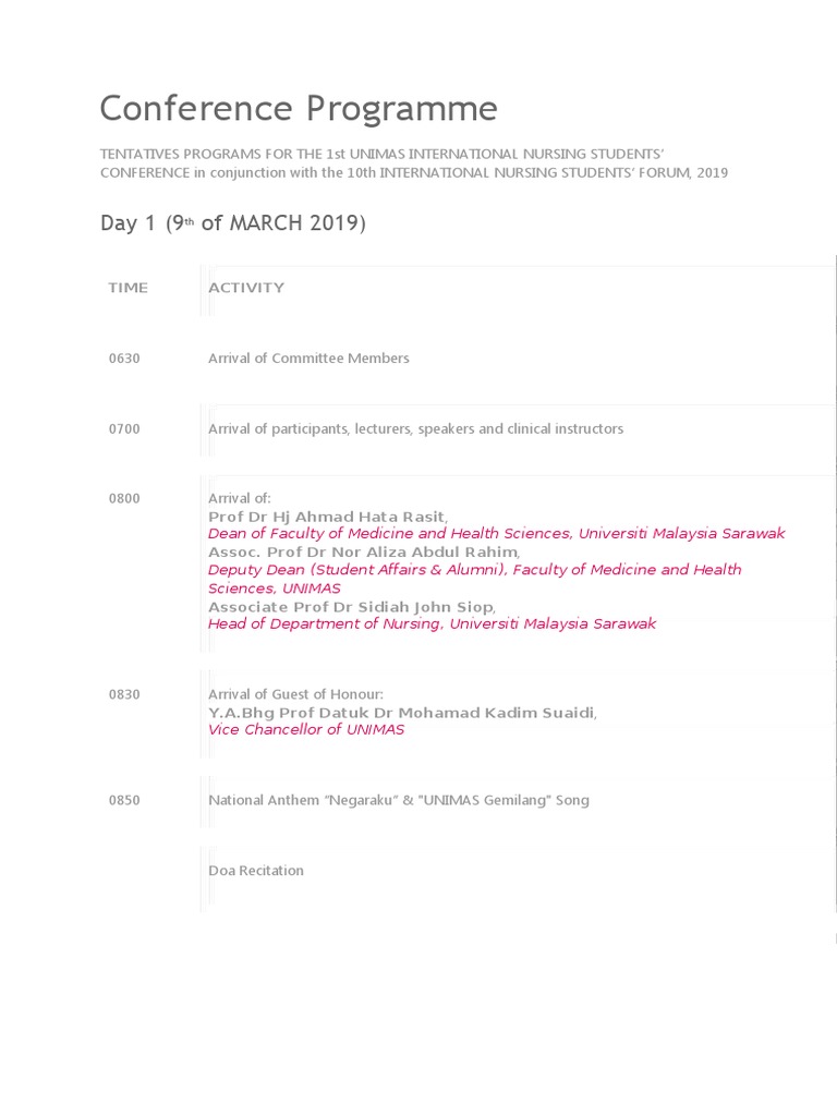 Conference Programme | PDF | Malaysia
