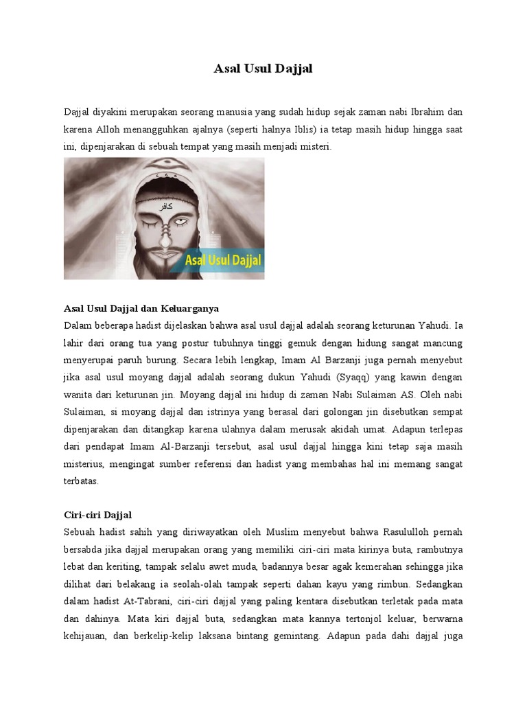 Asal Usul Dajjal & Yajuj Dan Majuj | PDF