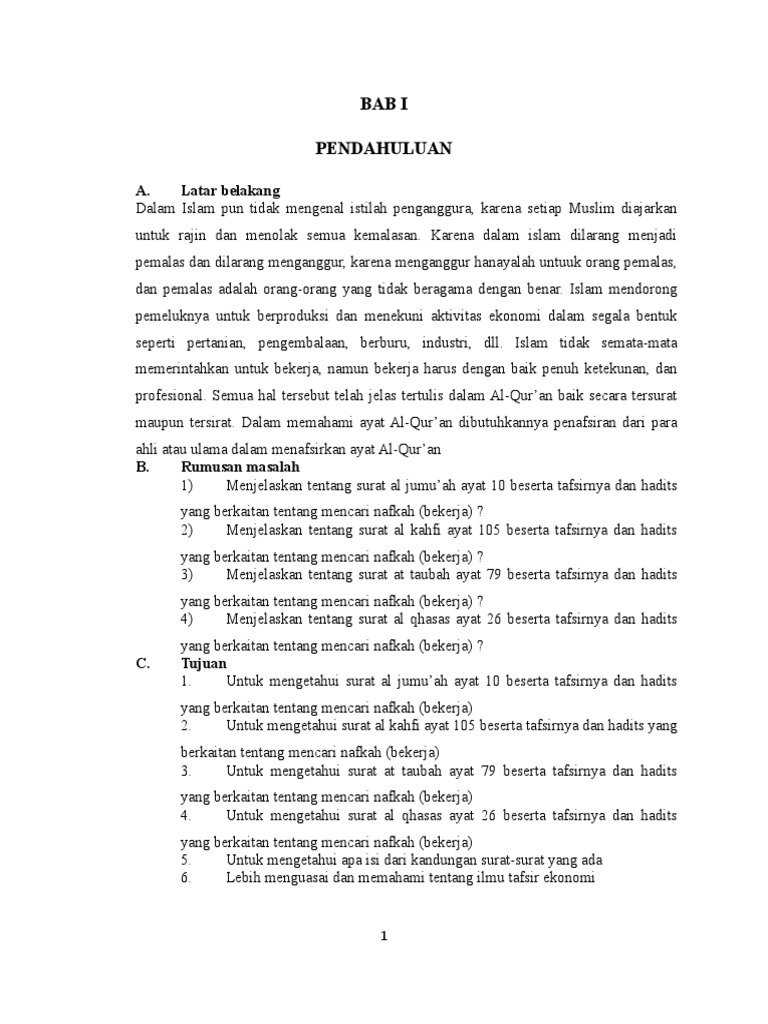 Makalah Tafsir Ayat Dan Hadist | PDF
