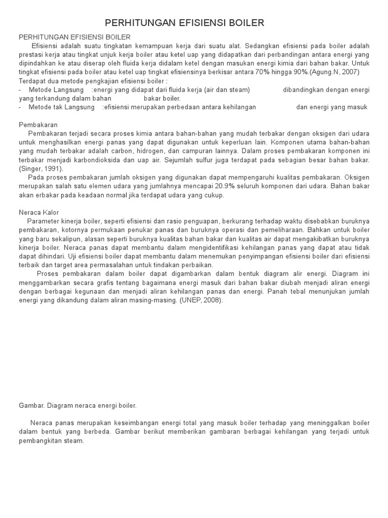 Perhitungan Efisiensi Boiler | PDF | Sains & Matematika Perhitungan Efisiensi Boiler | PDF | Sains & Matematika