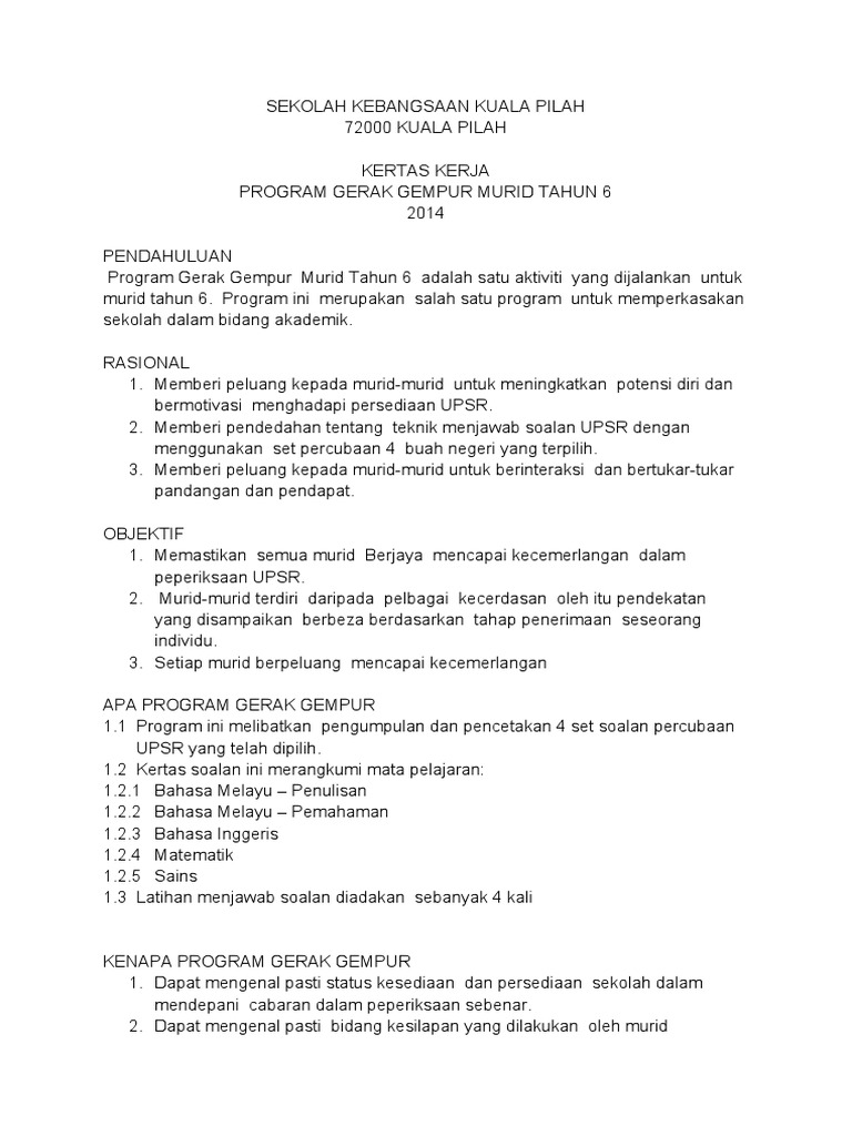 Gerak Gempur T62014 | PDF