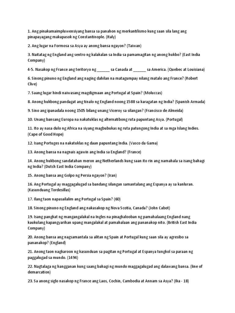 Long Quiz | PDF
