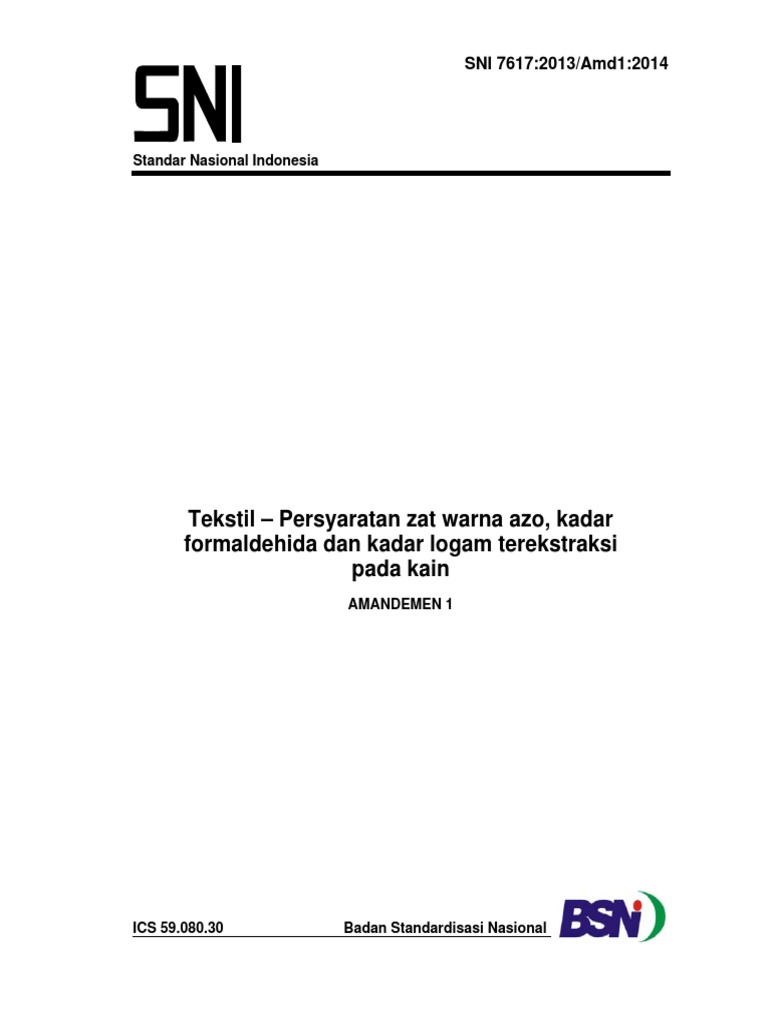 SNI 7617-2013 - Amd1-2014 | PDF