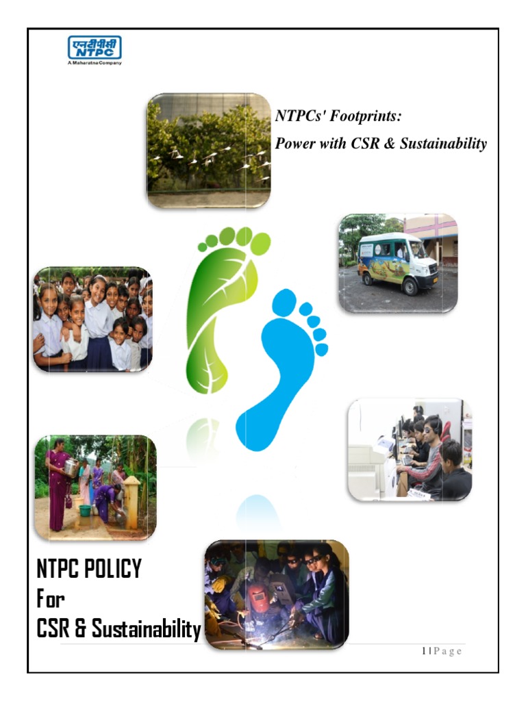 NTPC CSR and Sustainability Policy | PDF | Corporate Social ...