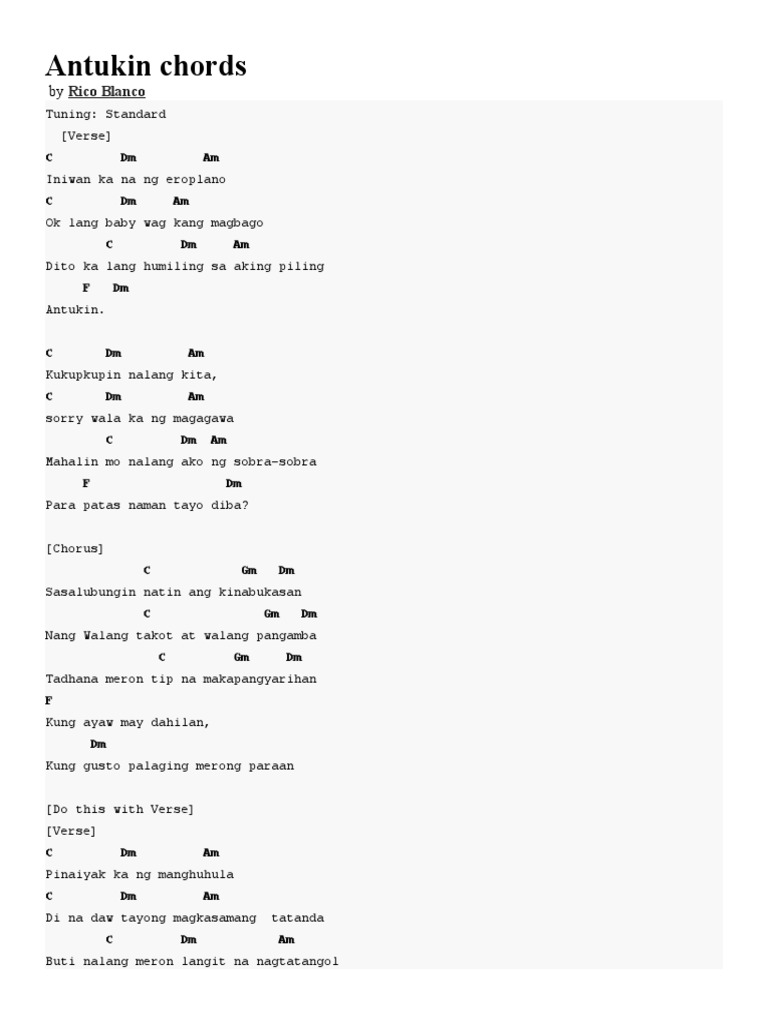 Antukin Chords | PDF