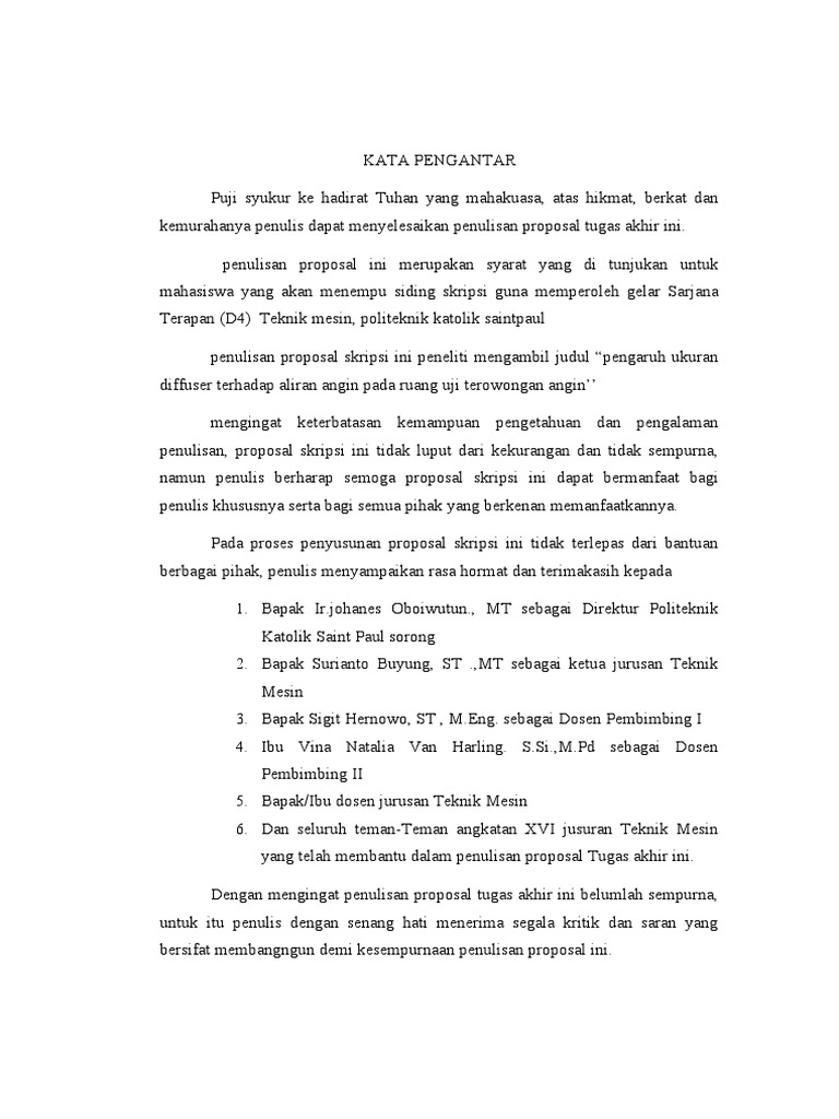 Bab I Pendahuluan Proposal Diffuser | PDF