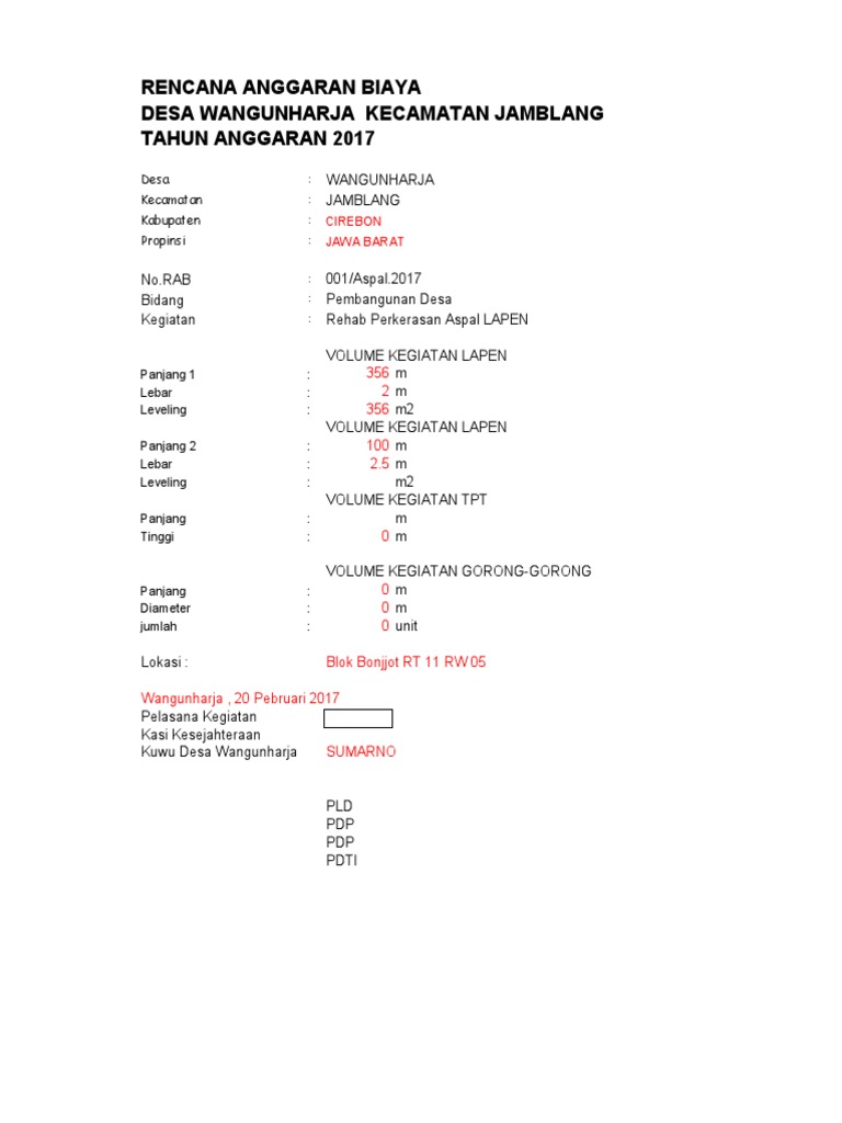 003 RAB Aspal LAPEN | PDF