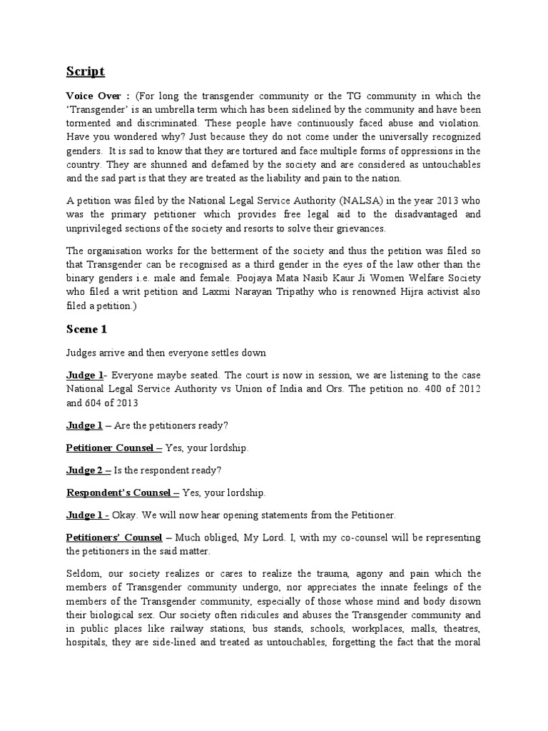 BL Script Final | PDF | Transgender | LGBTQIA+ Studies