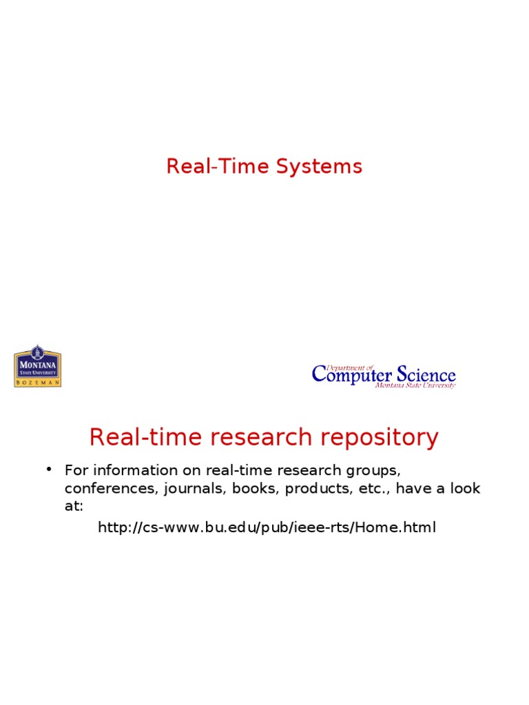 Real-Time Systems Overview | PDF | Real Time Computing | Scheduling ...