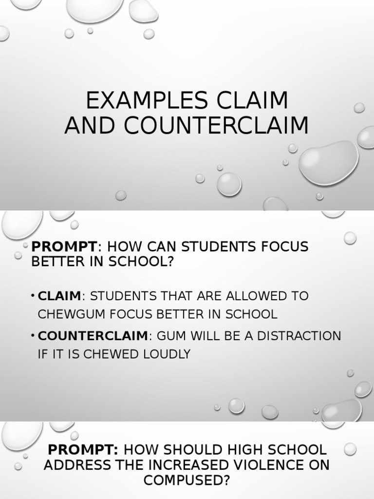 Claims and Counterclaims Examples | PDF | Career & Growth | Social Science
