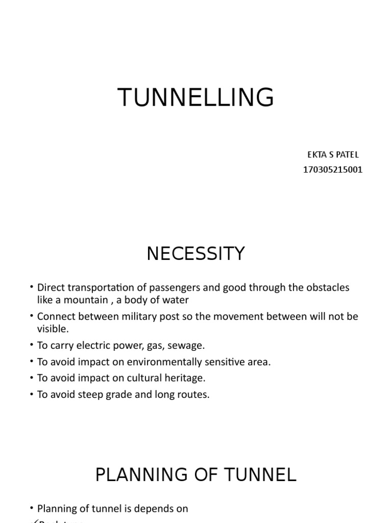 Understanding Tunnel Construction: A Comprehensive Look at Tunnel ...