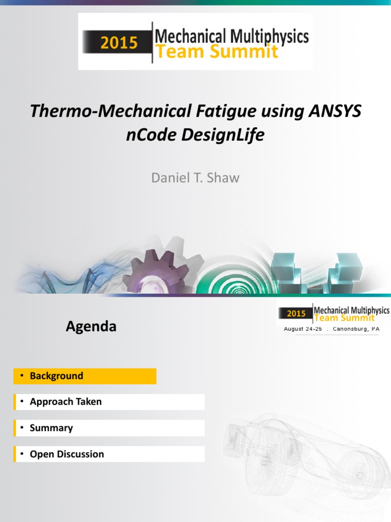 ANSYS Ncode DesignLife TMF Presentation PDF | PDF | Fatigue (Material) | Creep (Deformation)