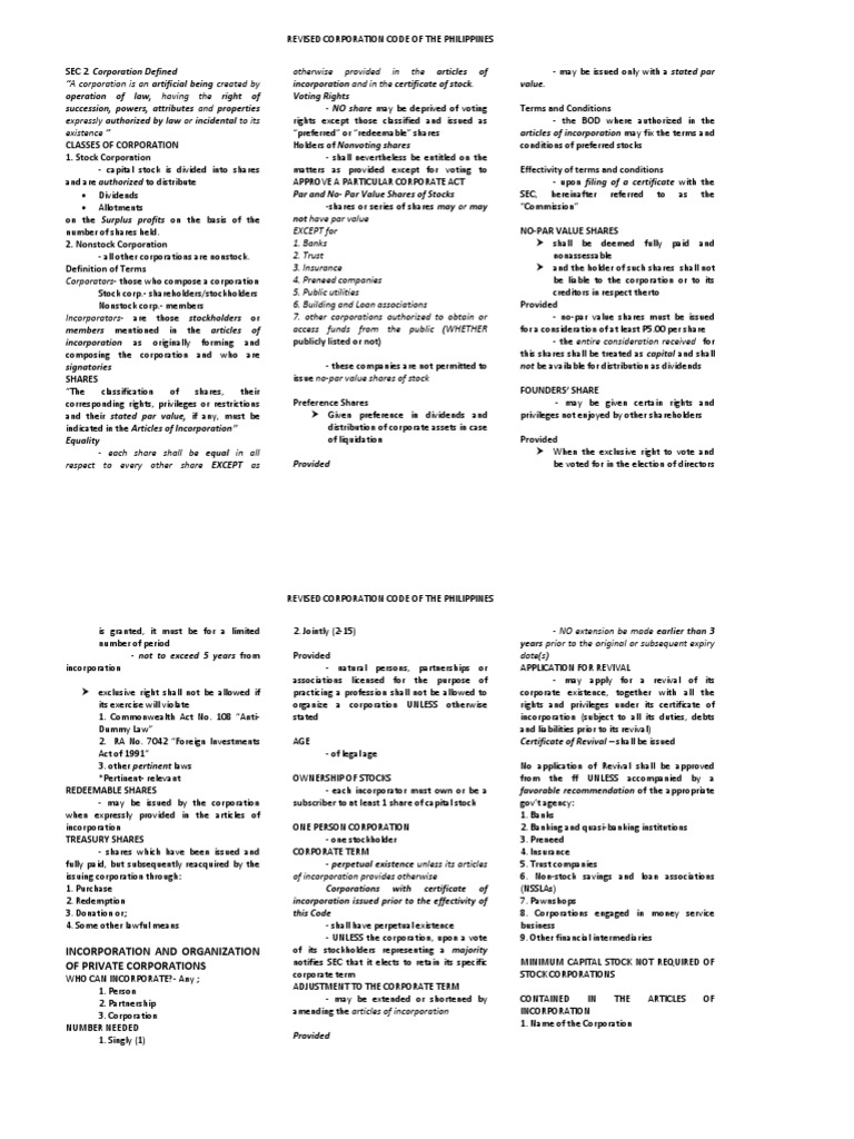Revised Code | PDF | Corporations | Stocks