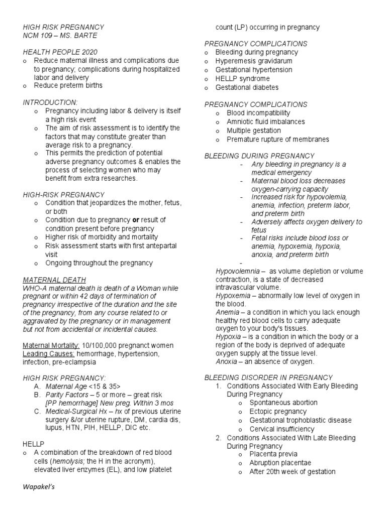 NCM 109 Reviewer | PDF | Miscarriage | Childbirth
