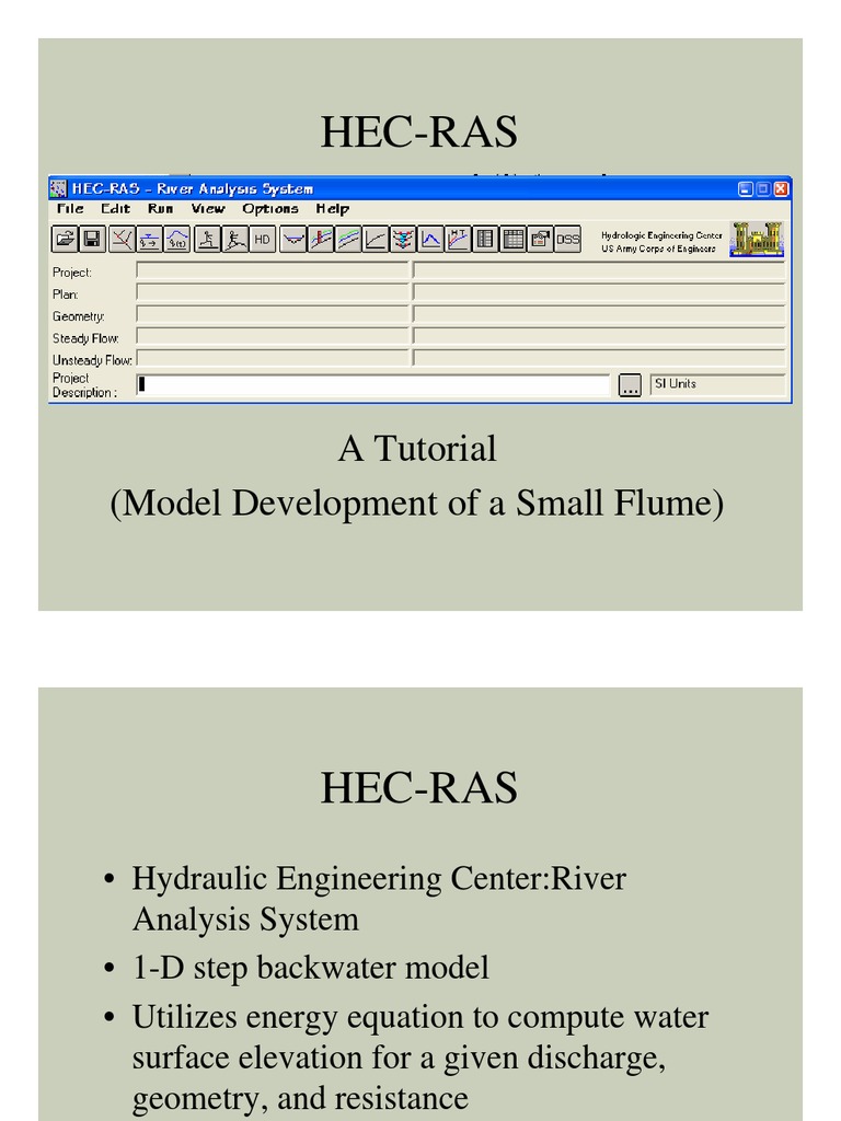 HEC-RAS Tutorial Flume Example | PDF | River | Fluid Dynamics