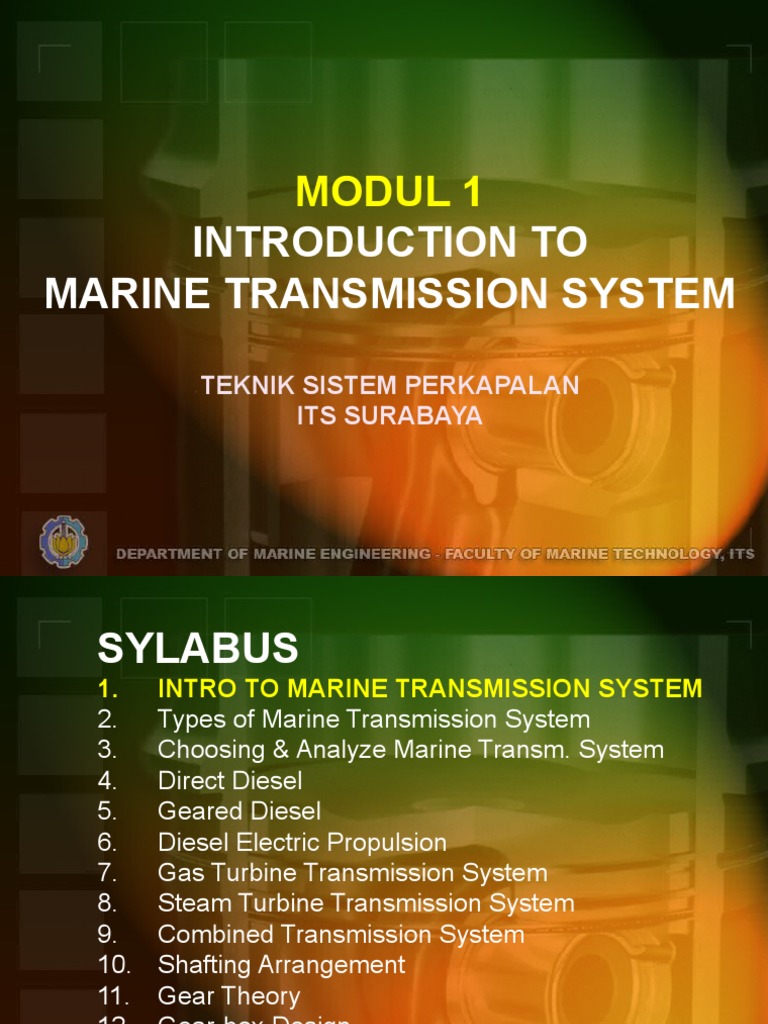 Introduction to Marine Transmission Systems | PDF | Propeller | Engines
