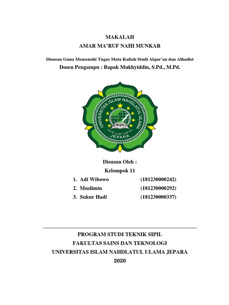 Makalah Amar Ma'ruf Nahi Munkar | PDF