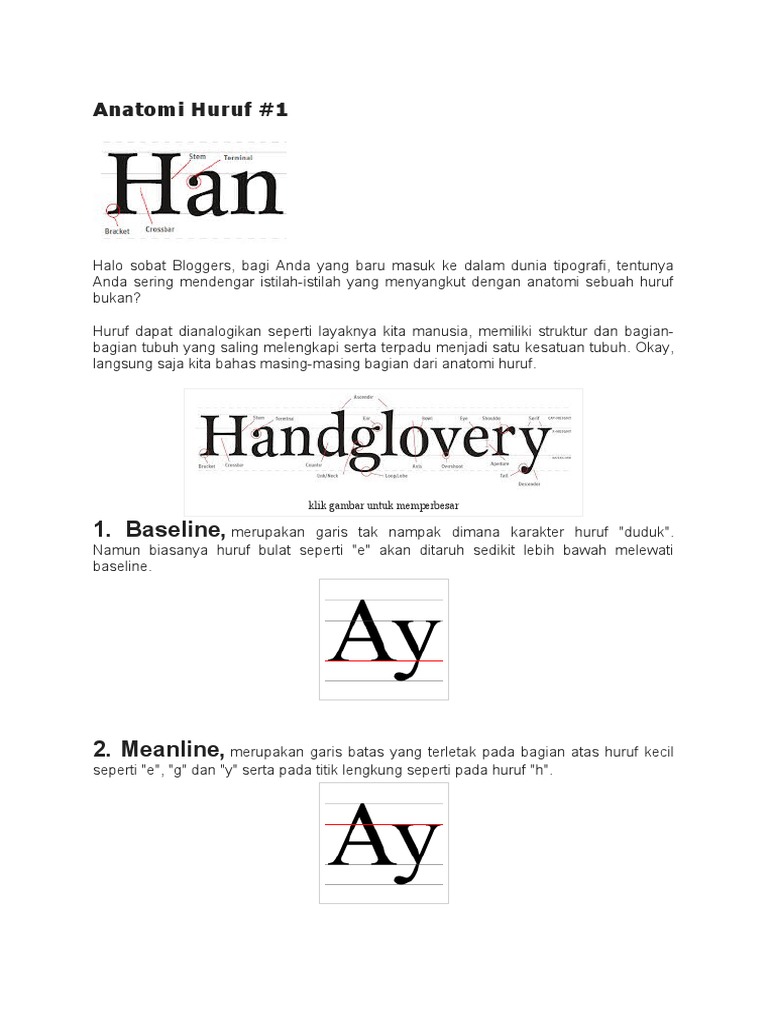 Anatomi Huruf | PDF
