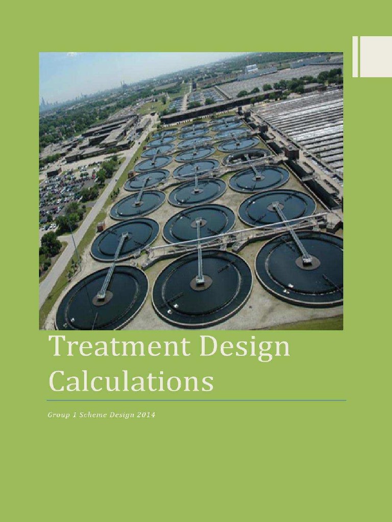 Wastewater Treatment System Design Calculations | PDF