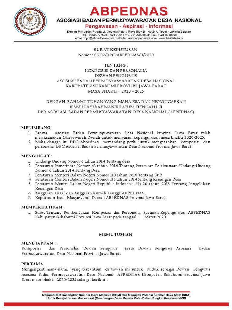 SK DPC Abpednas Kabsi | PDF