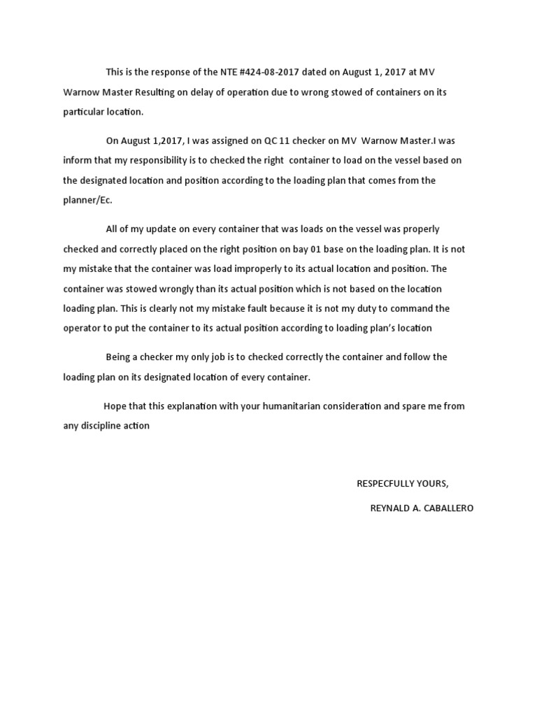 This Is The Response of The NTE | PDF