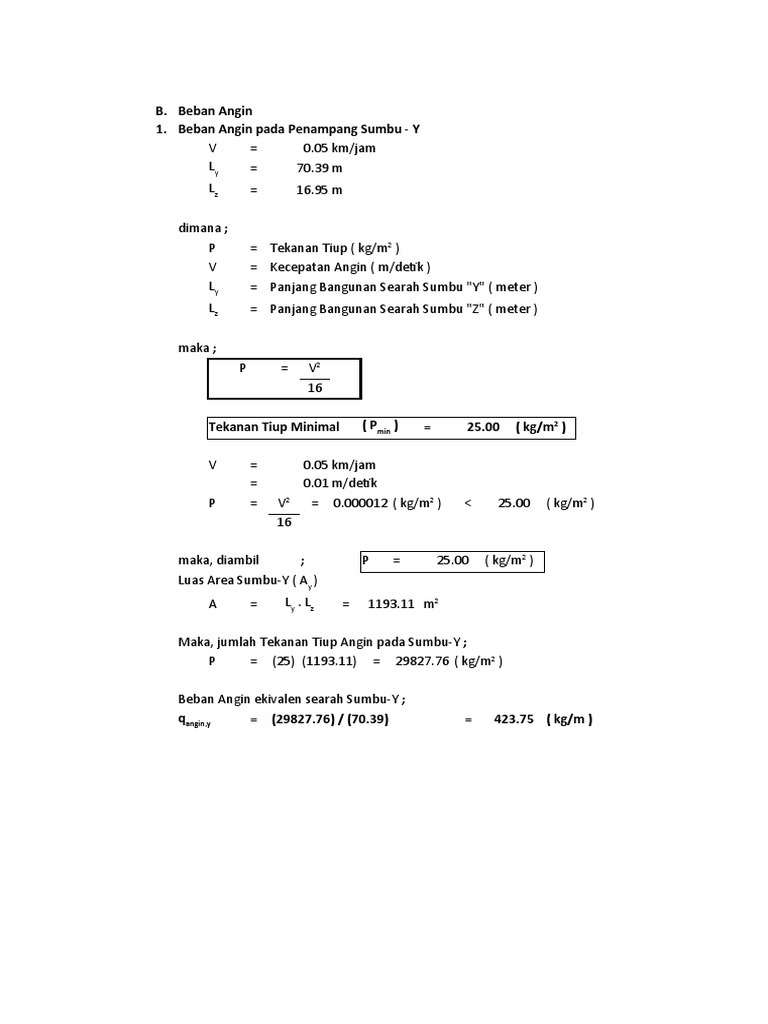 Perhitungan Beban Angin | PDF | Sains & Matematika