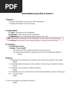 Semi-Detailed Lesson Plan in Science 7 - Layers of The Atmosphere | PDF ...