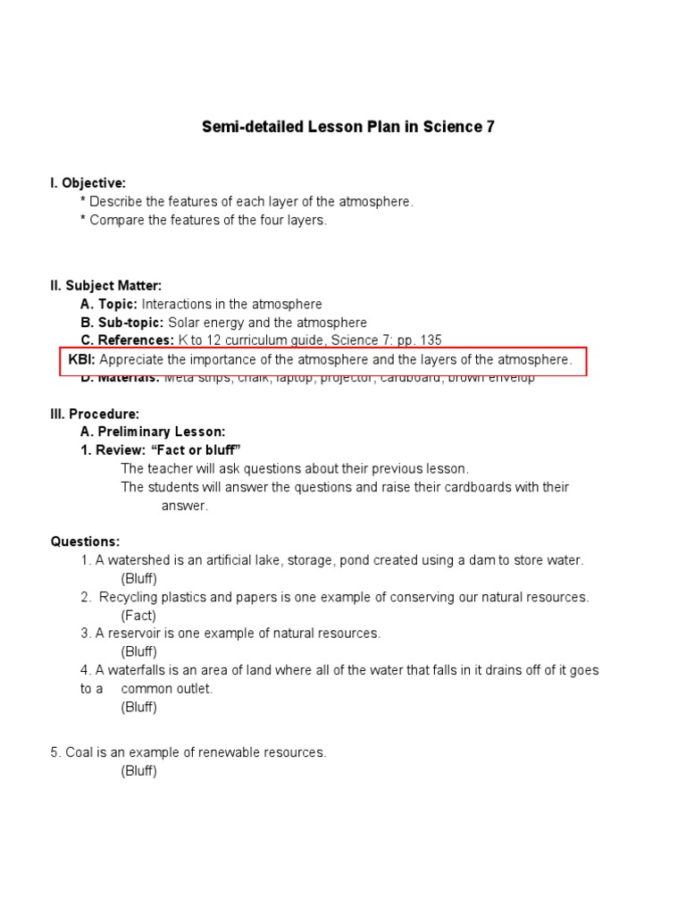 DLP Sci 7 (Layers of The Atmosphere) | PDF | Atmosphere Of Earth | Stratosphere