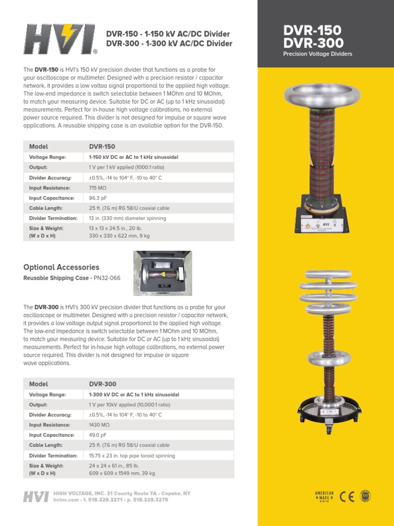 Hvi DVR 150 300 Web 2 | PDF | Electrical Equipment | Electronic Engineering