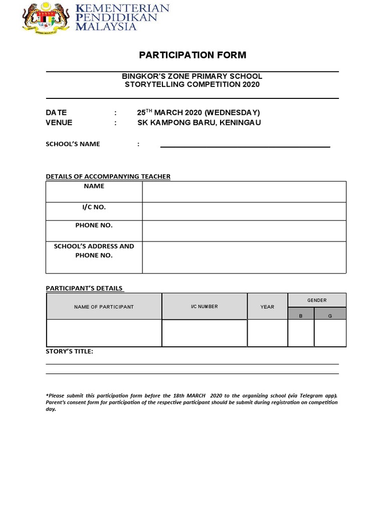 Participation Form | PDF