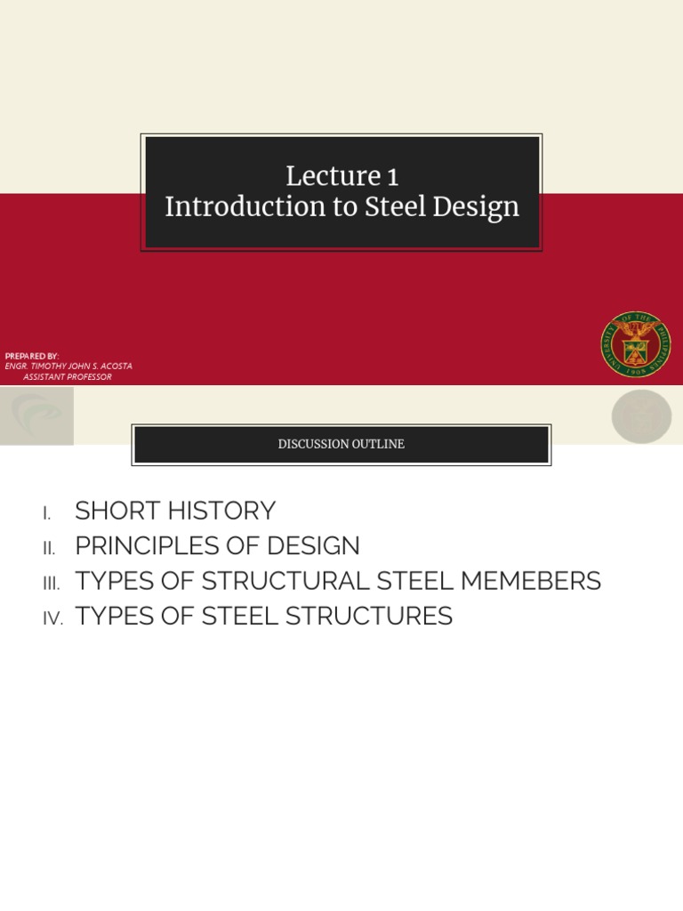 CE 156 Lecture 1 - Introduction To Steel Design | PDF | Truss ...