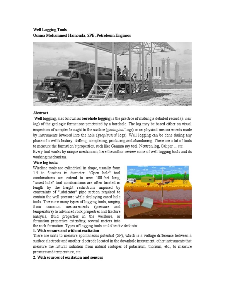 Well Logging Tools | PDF | Gamma Ray | Physical Sciences