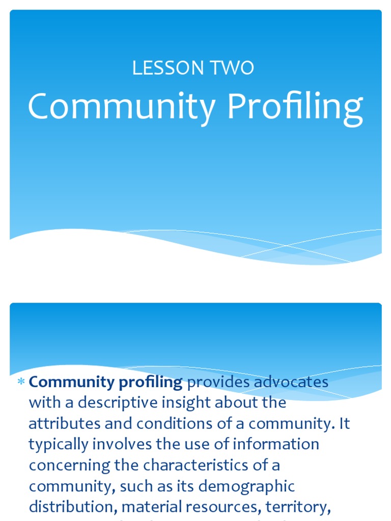 CESC Community Profiling | PDF | Needs Assessment | Goal