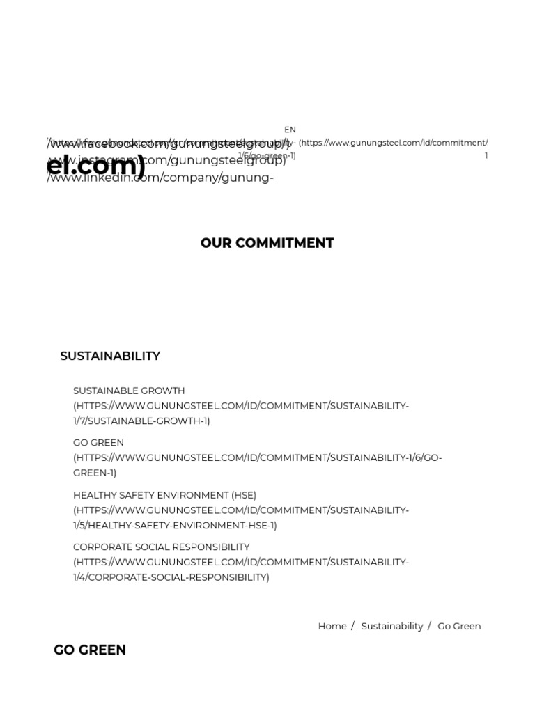 Gunung Steel Group Go Green Pdf