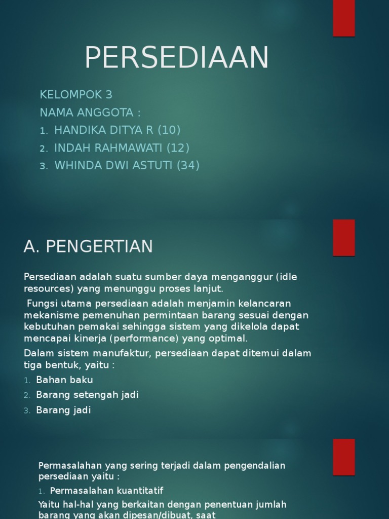 Persediaan (Ppic) | PDF | Kesehatan Holistik