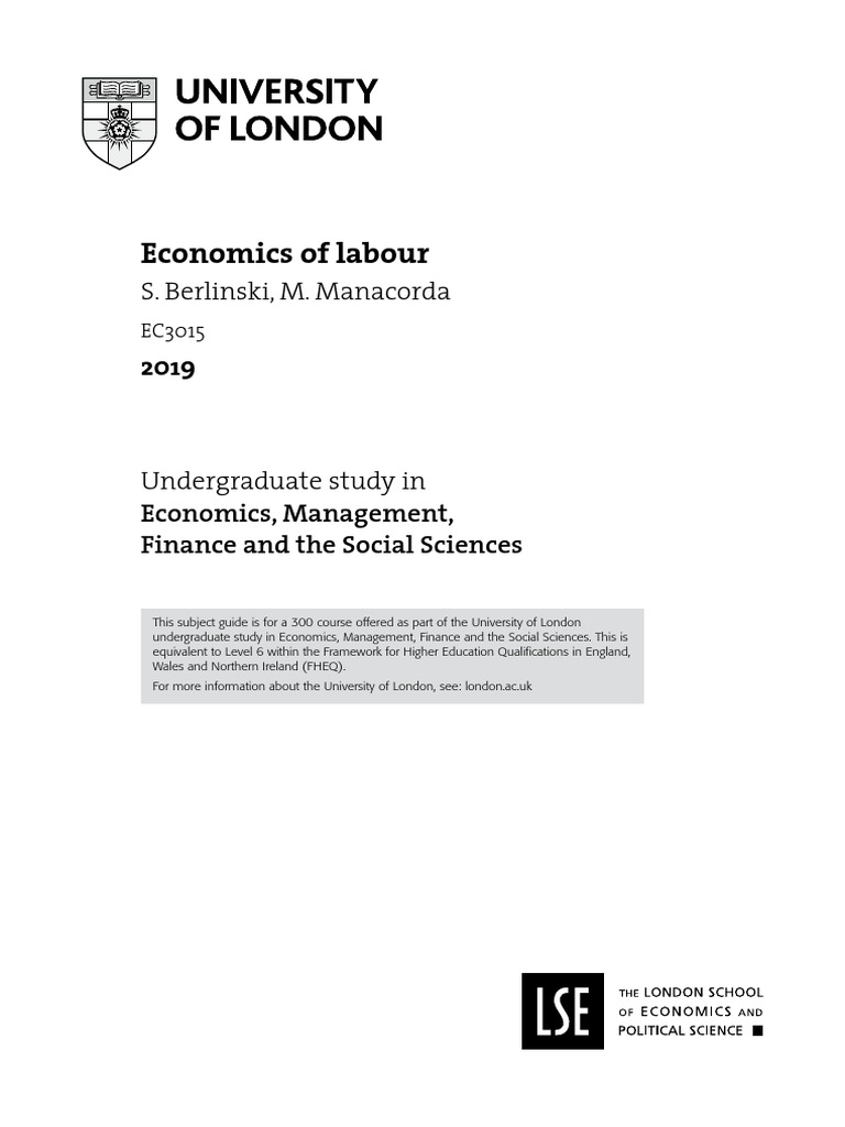 Labour Economics PDF | PDF | Labour Economics | Unemployment
