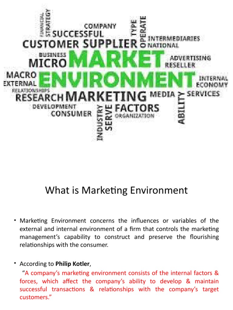 Marketing Environment PPT New | PDF | Supply Chain | Marketing