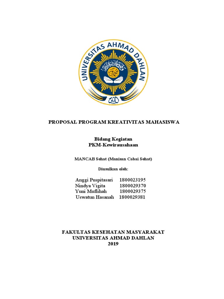 Draft Proposal PKM AI Hasil Workshop | PDF