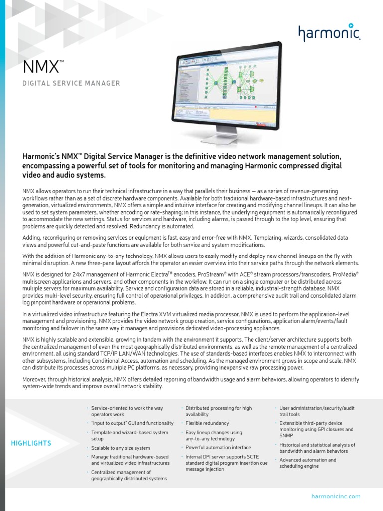 Harmonic DS NMX | PDF | Computer Network | Automation